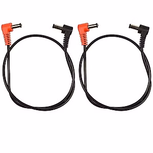 Voodoo Lab Cable 2.5mm Reverse Polarity Center Positive Right-Right 18" 2 Pack Bunlde