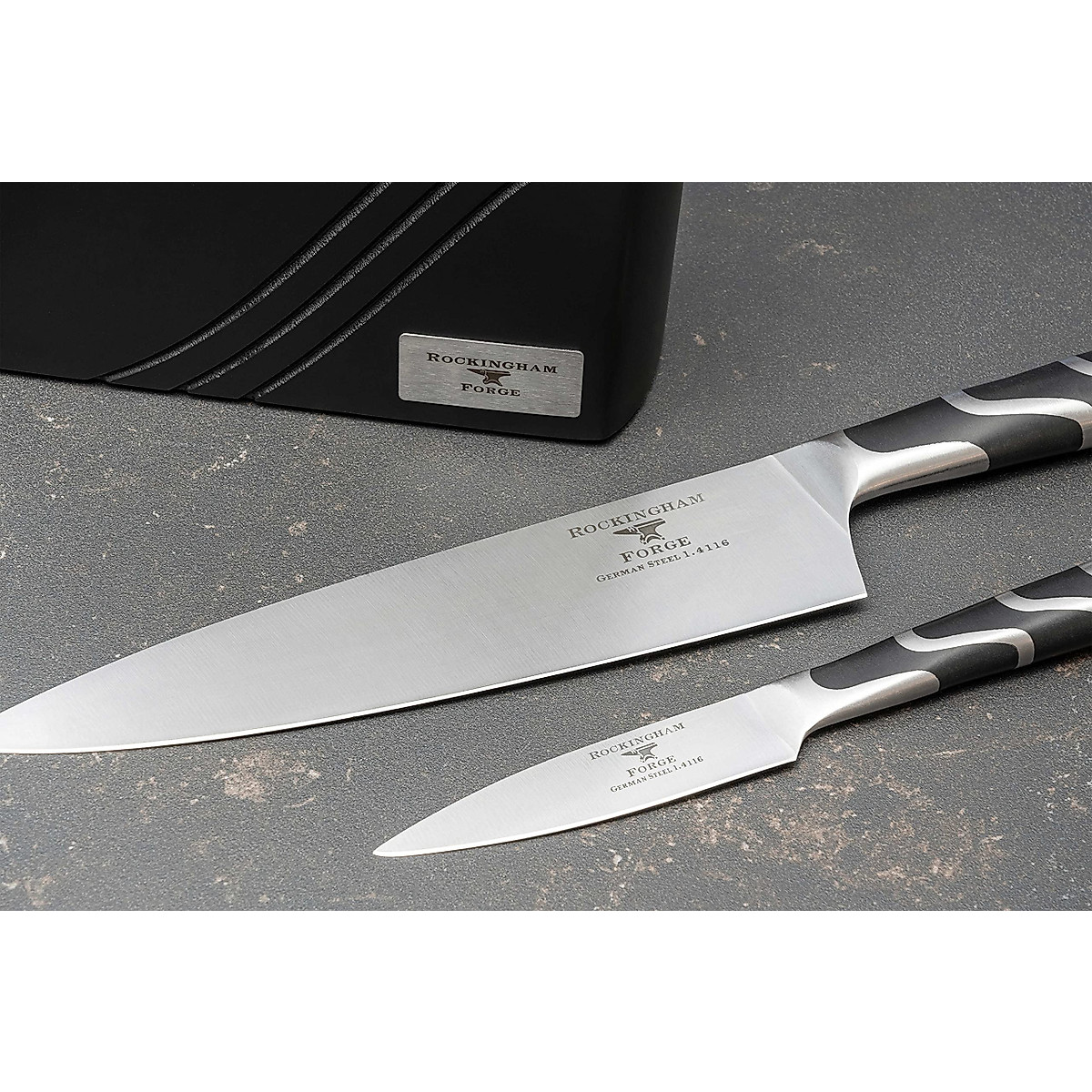 Rockingham Forge 128 Series 4 Inch Vegetable Knife with German Steel Blade, Ergonomic Handle Made of ABS Plastic and Steel, Paring Knife