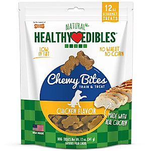 Nylabone Healthy Edibles Chewy Bites Dog Training Treats Chicken, 12 Ounce (1 Count)