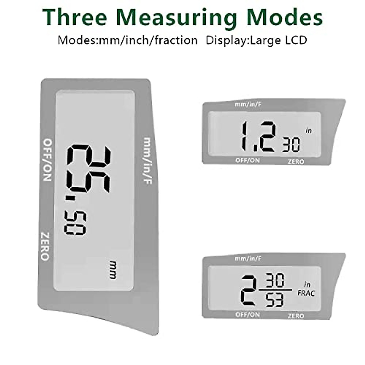 Digital Caliper,0-6'',Dekiraych Metric,Inch,Fraction Caliper Measuring Tool, Stainless Steel Electronic 6 inch Caliper Measurement Tool, IP54 Waterproof Vernier Caliper, Large LCD Display (150mm)