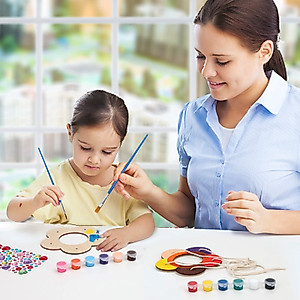 HOLICOLOR 4 Pack Arts and Crafts Bird Feeders Wooden DIY Painting Kits Garden Outdoor Activities for Children Girls Boys Easter Gift Age 3-5 4-8 8-12