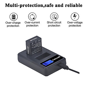 Batmax Battery (4-Pack) and LCD Dual USB Charger for Gopro 3 GoPro HERO3+, HERO3 and GoPro AHDBT-201, AHDBT-301, AHDBT-302 Action Cameras