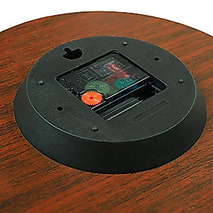 Tamengi Silent Battery Operated Wall Clock Merry Christmas Decorative Round Wooden Clock Easy to Read 16inch Wall Clock for Living Room/Bedroom/Kitchen