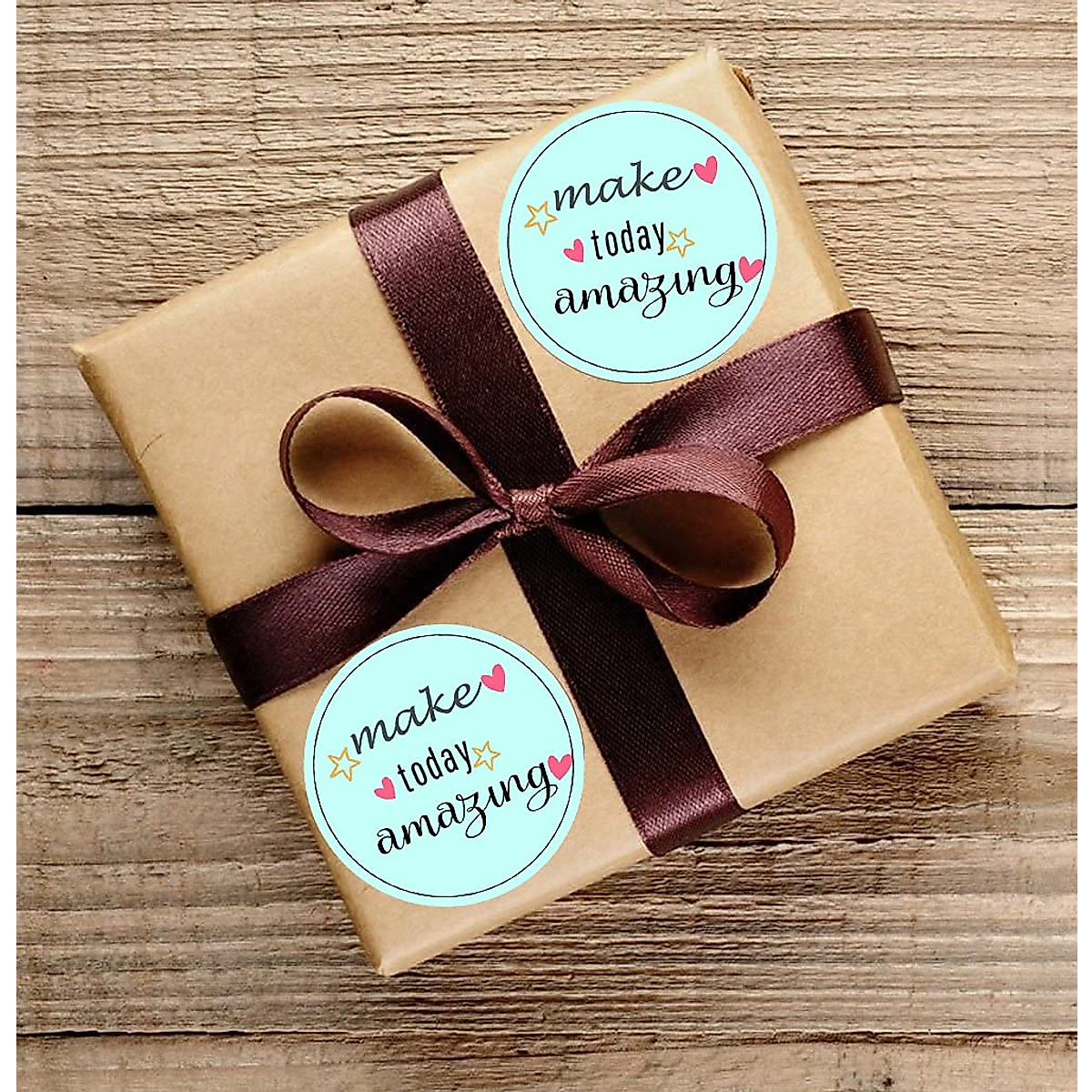 youok 500 Pcs Inspirational Themed Make Today Amazing Stickers,1.5 Inch Round Blue Motivational Labels for Water Bottle, Gifts, Envelopes, DIY