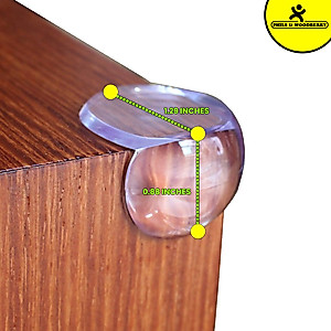 P&W Corner Protector, 2 Shapes, 12 and 20 Packs, Clear Soft Silicone, Residual Free Adhesive,Baby proofing, Child Safety, Furniture Safety, Home Protection.(Round Shaped, Standard (12pack))