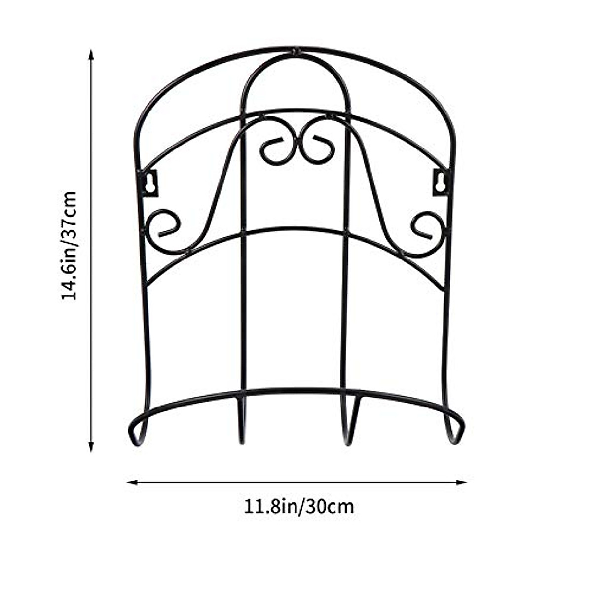 ERINGOGO 1 Set Hose Wrought Iron Frame Garden Hose Hanging Hook Water Hose Bulter Hose Storage Wall Mount Heavy Duty Garden Hose Hanger Shelving Brackets Hose Storage Rack Water
