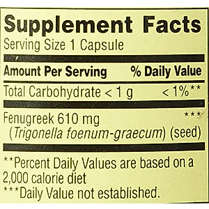 Spring Valley - Fenugreek 610 mg, 100 Capsules