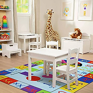Moespace Educational ABC Kids Rug for Playroom,3x5 ft Numbers and Graphics Learning Area Rug Washable Children Play Carpet Non-Slip Baby Nursery Rug for Bedroom Classroom