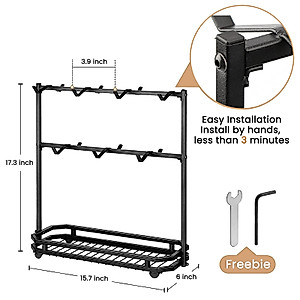 FANGSUN Large Coffee Mug Holder Stand Countertop, Mug Tree Rack for 14 Mugs, 2 Tier Counter Mug Display Storage, Metal Wire Tea Cup Holder for Coffee Station Kitchen Organizer, Not Included Mugs