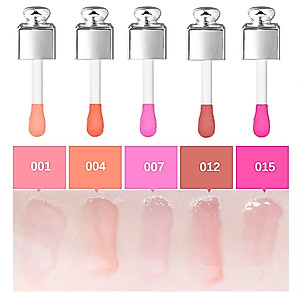 GECOMO Moisturizing Lip Oil,No-Sticky Lip Gloss Lip Balm Lip Care,Fruit Flavoured Lip Oil For Dry Lip's Moisturizing Hydrating And Nourishing (007#RASPBERRY) 0.2 OZ