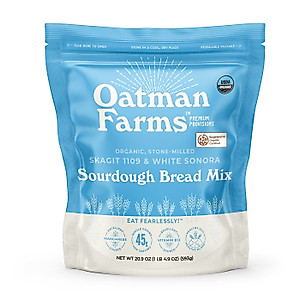 Organic Sourdough Bread Mix - Blue Beard Durum & Skagit 1109, Cinnamon Raisin, & Skagit 1109 & White Sonora - Whole Wheat Bread Mix by Oatman Farms - Features Regenerative Organic Certified Stone-Mil