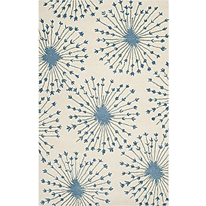 SAFAVIEH Bella Collection 5' Square Beige/Blue BEL123B Handmade Premium Wool Area Rug