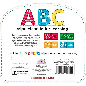 Write & Wipe ABC - Children's Novelty Learning Board Book - Wipe Clean - Alphabet - Educational