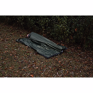 (Army Green) Emergency Sleeping Bag (+ FREE Emergency Blanket) - Lightweight, Waterproof Bivy Sack made with our Advanced Thermal Material + Nylon Carry Bag, Camping Gear & Bug Out Bags & Kits