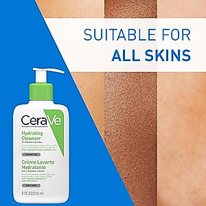 CeraVe Hydrating Cleanser | 236ml/8oz | Daily Face & Body Wash for Normal to Dry Skin