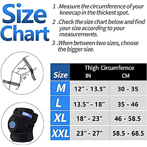 ABYON Knee Braces for Knee Pain,Adjustable Maximum Knee Support for Men and Women with Side Stabilizers & Patella Gel Pad for Meniscus Tear, Arthritis, Joint Pain Relief and Fast Recovery