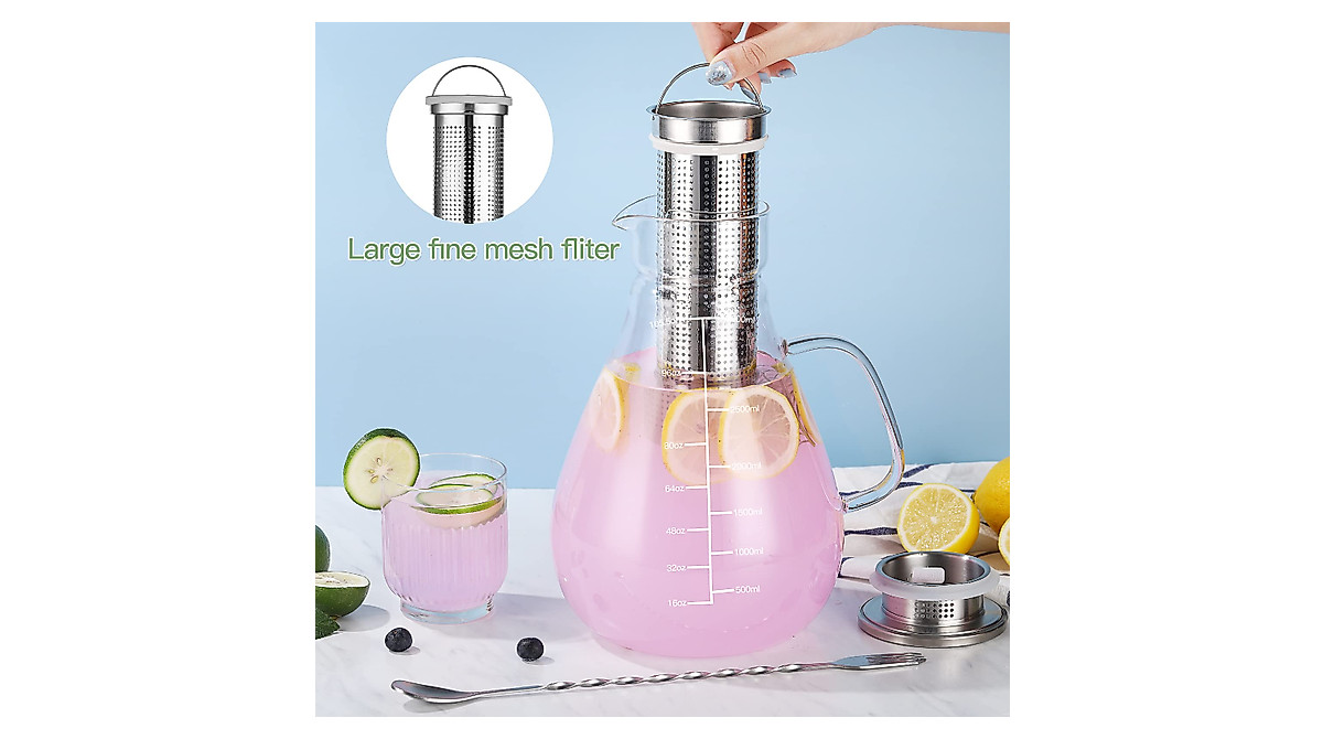 Premium 105.6oz Glass Pitcher for Infused Beverages