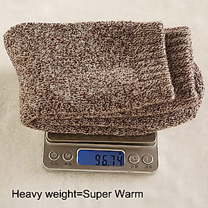 Mens Heavy Thick Wool Socks - Soft Warm Comfort Winter Crew Socks (Pack of 3/5),Multicolor,One Size 7-12