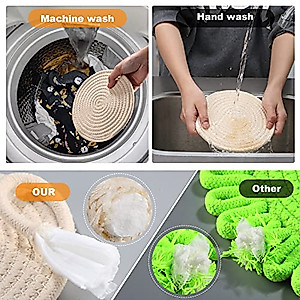 Trivets for Hot Dishes,Potholders for Kitchen,Hot Pads Hot Mats or Trivets for Hot Pots and Pans,Table Decorations,Set of 3, 100% Cotton,7.5"(Lace)