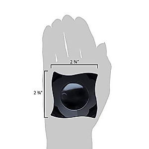 Fineline Settings Disposable Plastic Sample Plates-2.75" | Black | Tiny Temptations | Pack of 10 Trays