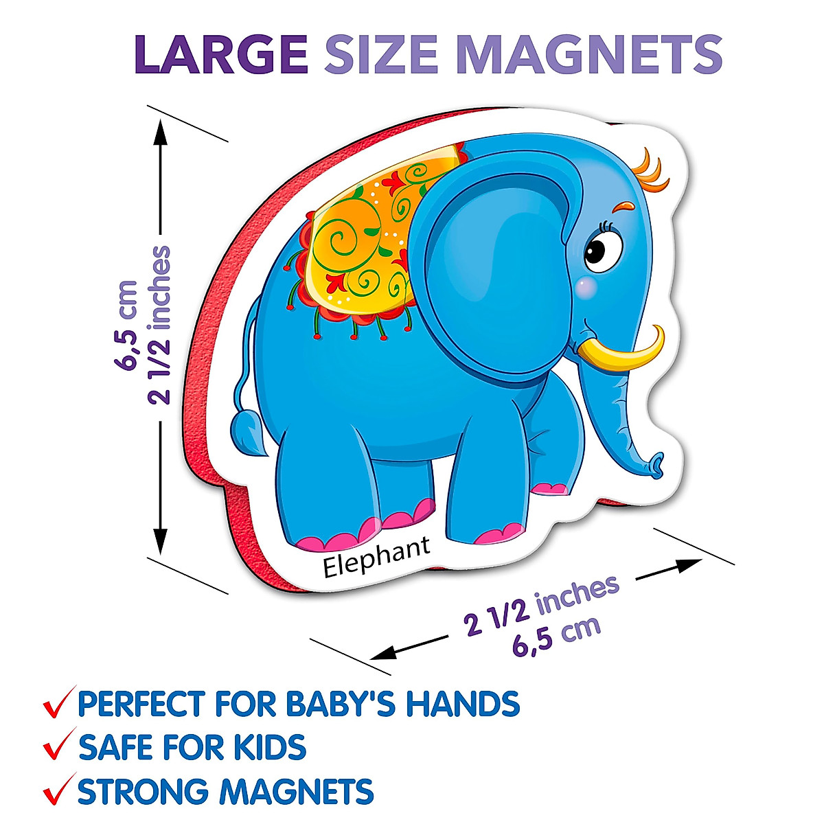 Little World Large Set of 28 Foam Fridge Magnets for Toddlers 1-3 - Refrigerator Magnets for Kids – Baby Magnets for Refrigerator 1 year old - Forest Magnetic Animals - Animal Magnets for Toddlers 1-3