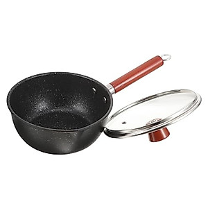 SHOWERORO 1 Set Small Mini Cooker Stainless Cookware Outdoor Pot Induction Saucepan Mini Butter Warmer Steel Butter Warmer Small Sauce Pot Noodle Cooker Pot Pastel Pan Black Iron