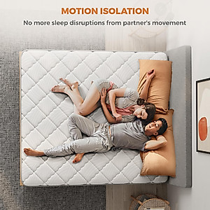 Sweetnight Queen Mattress, 12 Inch Hybrid Mattress in a Box with Comfort Foam, Individually Wrapped Pocket Innerspring for Motion Isolation & Pain Relief, CertiPUR-US Certified Queen Size Mattress