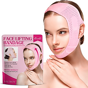 Reusable Double Chin Reducer- V Line Mask -Double Chin Remover-Facial Slimming Chin Strap-Chin Up Mask Face Lifting Belt V Shaped Slimming Face Mask