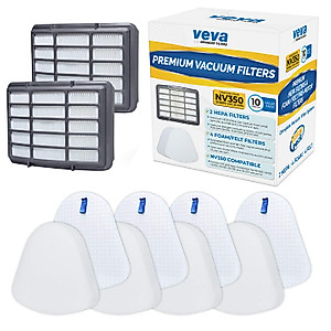 VEVA Advanced NV350 Air Purifier Filter Replacements (6-Pack) - Premium Activated Carbon Pre-Filters Compatible with Shark NV358, Honeywell HPA200, and 853460008013 Vacuum Models