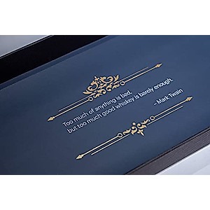 Premium Twist Design Whiskey Glasses - Set of 4 Whisky Glasses In Luxury Gift Box, 10oz Lead-Free Glasses, Great For Bourbon, Scotch, Old Fashioned Cocktails, Ideal For Men, Fathers, Sons, Boyfriends