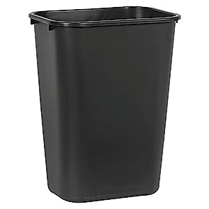 Boardwalk 3485203 41 Quart Plastic Soft-Sided Wastebasket - Black