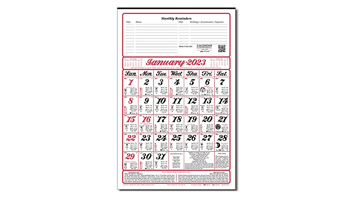 2023 America's Original Almanac Calendar - Traditional Gardening ...