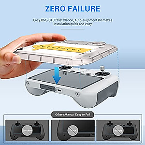 CYNOVA DJI Mini 3 Pro Screen Protector with Auto Alignment Kit for DJI RC Remote Controller, Ultra HD 9H Hardness Anti-Scratch Tempered Glass DJI RC Pro Accessories for DJI Mini 3 Pro (2-Pack)