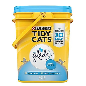 Purina Tidy Cats Clumping Cat Litter, Glade Clear Springs Multi Cat Litter - 35 lb. Pail