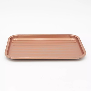 Generic Gold Coast Non-Stick 2 Piece 13.5"" x 9.5"" x 1"" Roaster Broiler Pan Set, Copper