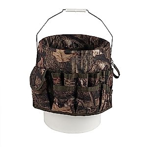 Bucket Boss - Camo Bucketeer Bucket Tool Organizer (Fits 5 Gallon Bucket), Bucket Organization (85030), Mossy Oak Camo