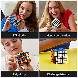 Rubik’s Cube, 5x5 Cube Color-Matching Puzzle Highly Complex Challenging Problem-Solving Brain Teaser Fidget Toy, for Adults & Kids Ages 8 and up