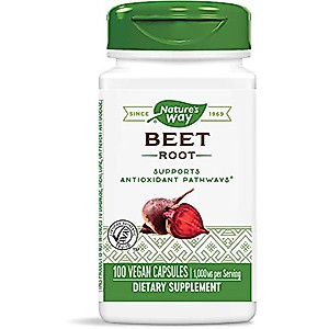 Nature's Way Beet Root 1000 mg, 100 Vegetarian Capsules, Pack of 2