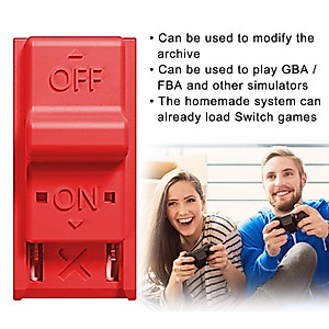 RCM Jig, RCM Clip Tool Short Connector for N-Switch Joycon Jig Dongle for NS Recovery Mode, Used to Modify the Archive, Play the Simulator(Red)