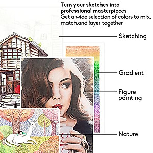 Tavolozza Premium 160 Colored Pencils, Art Supplies Professional Colouring Pencils Set of 160 Colors, Packed in Pretty Tin Box - Perfect for Adult Artists Coloring & Drawing