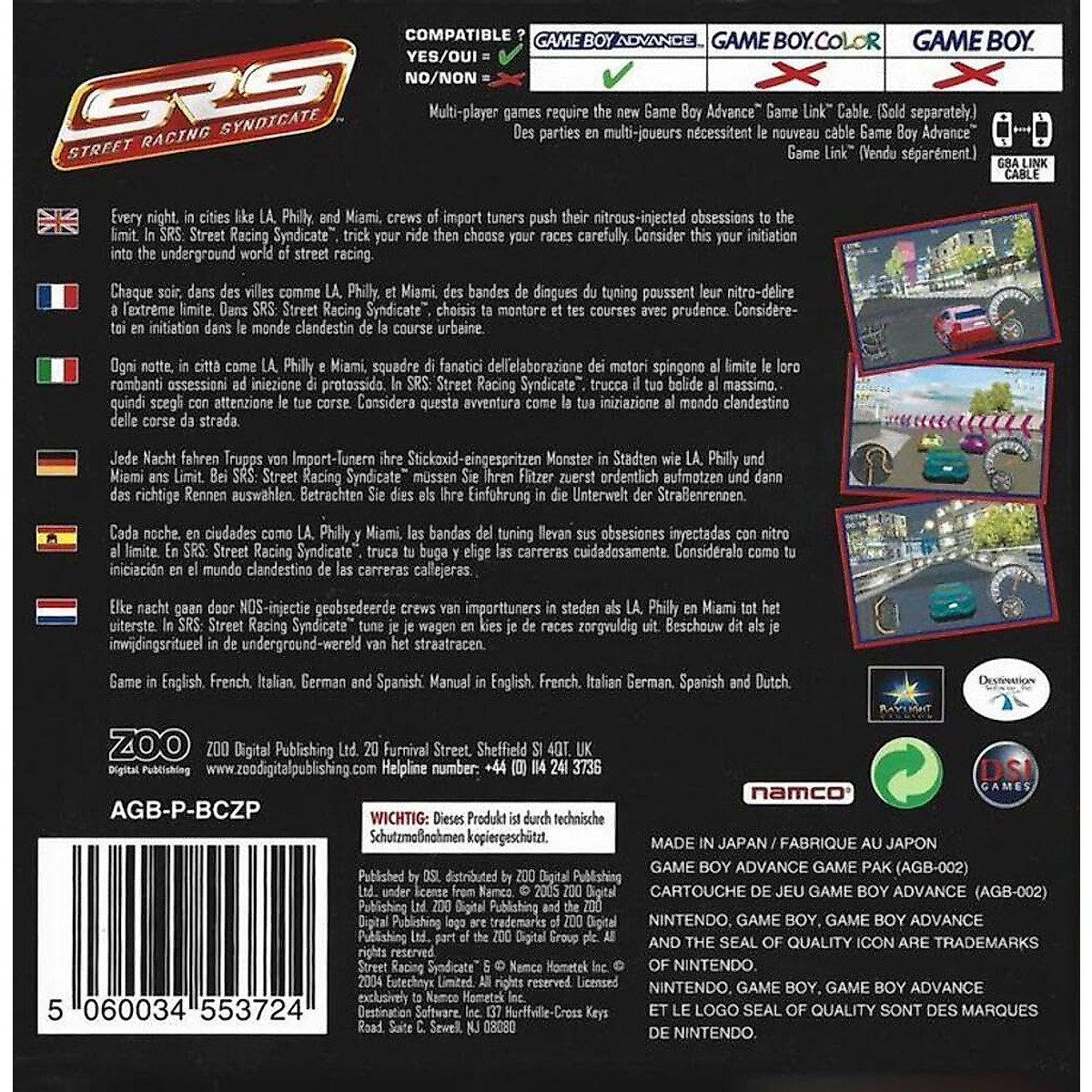 SRS RACING - Game Boy Advance
