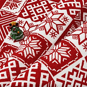 WondRg Christmas Area Rug 8x10 Red Snowflake Checkered Decorative Living Room Bedroom Throw Rug Washable Non Slip Soft Low Pile Large Carpet for Kitchen Entryway Dining Room Home Decor