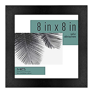 MCS Studio Gallery Frame, Black Woodgrain, 8 x 8 in , Single