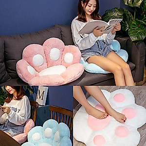 Cute Seat Cushion, Cat Paw Shape Lazy Sofa Office Seat Cushion, Bear's Paw Office Chair Cushion, Plush Sofa Cushion Soft and Comfortable Cushion Home Bedroom Shop Restaurant Decoration Pink