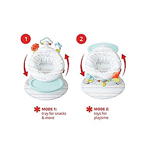 Skip Hop 2-in-1 Sit-up Activity Baby Chair, Silver Lining Cloud