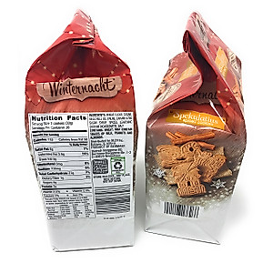 Spiced Cookies, Spekulatius Authentic German Holiday Cookies by Winternacht 600 grams (pack of 2)