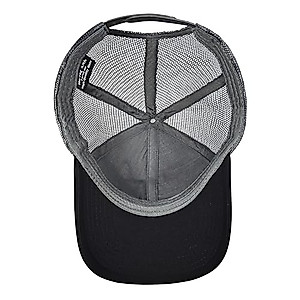 Fishing Gifts for Men Women, Funny Fish Flag Trucker Hat for Fisherman Unique Stuff,Black