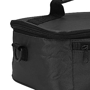 Food Warming Tote, Control Temperature Portable Portable Mini Oven Oxford Cloth Heat Preservation for Home (Black)