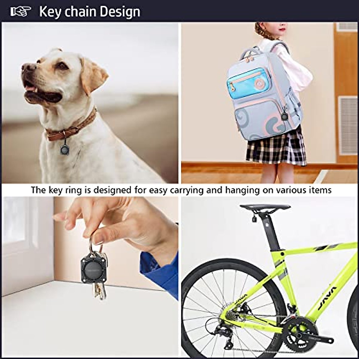 HBT Waterproof Airtag Holder/AirTag Keychain Case, Fully Enclosed, Durable, Secure Protector for AirTag with Key Ring (1pack)