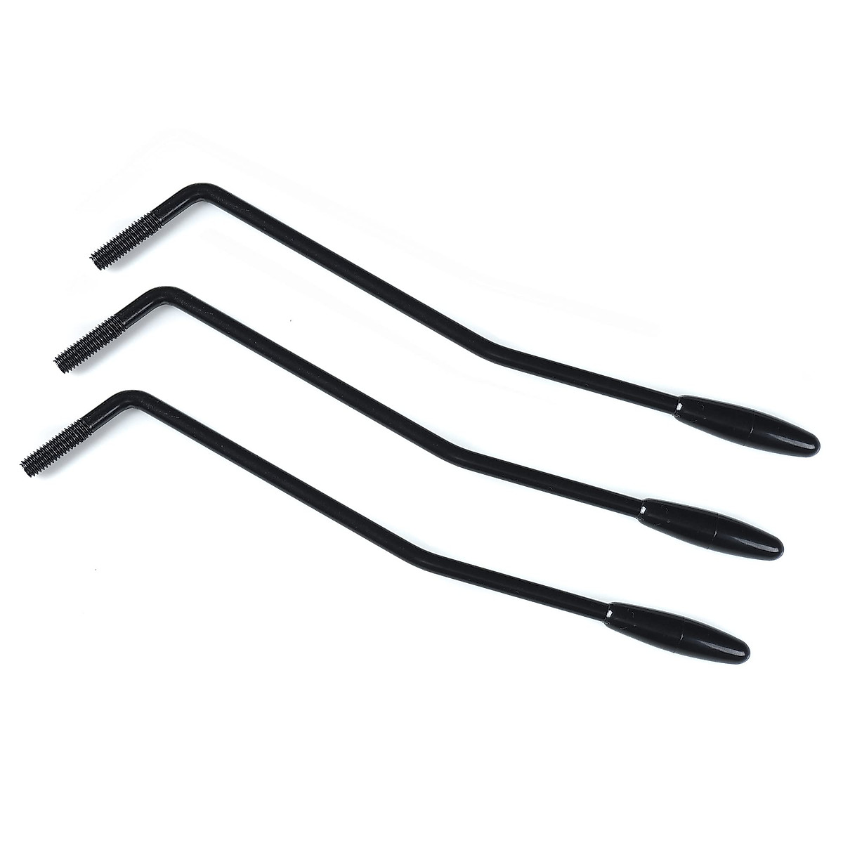 3 Pieces 6mm Thread Tremolo Arm Whammy Bar for Fender Stratocaster Electric Guitar Tremolo System, Black